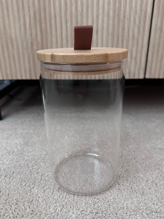 Nespresso | Kitchen | Nespresso Clear Glass Storage Jar With Bamboo Lid ...